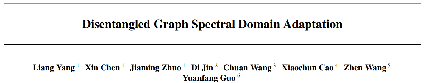 论文解读-《Disentangled Graph Spectral Domain Adaptation》 - zhang-yd - 博客园