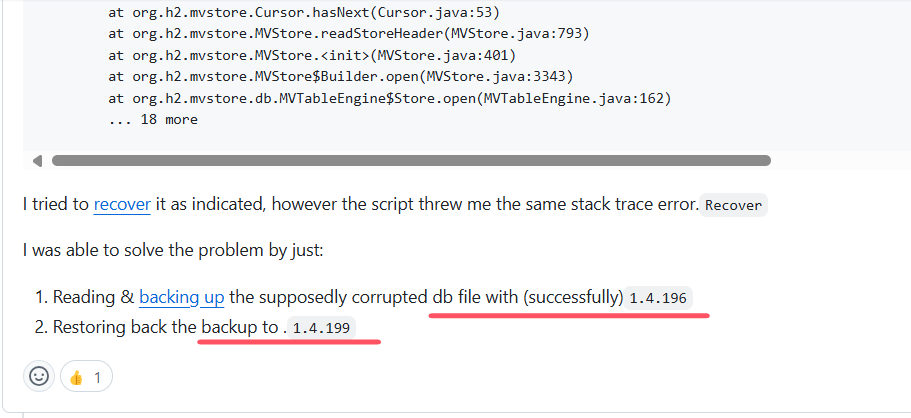 H2数据库损坏恢复 - 淹死的鱼oOo - 博客园