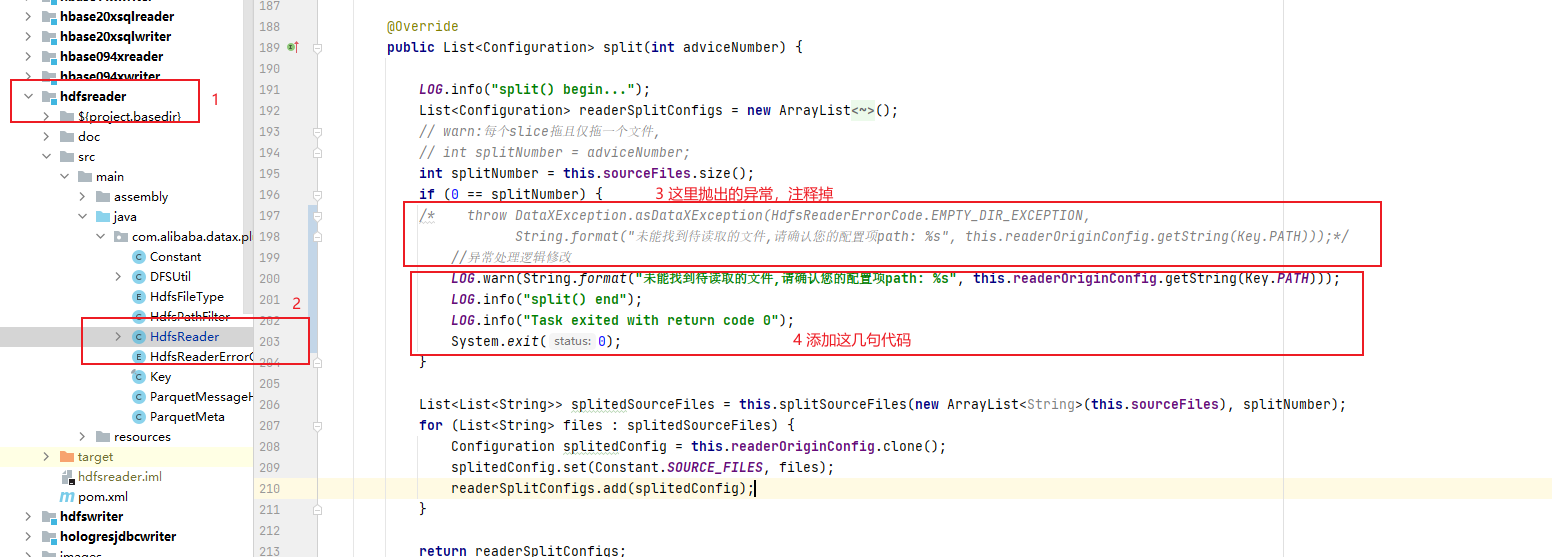 datax修改 hdfsReader源码实现空文件及目录为空时，程序退出不抛出异常 - henyu - 博客园