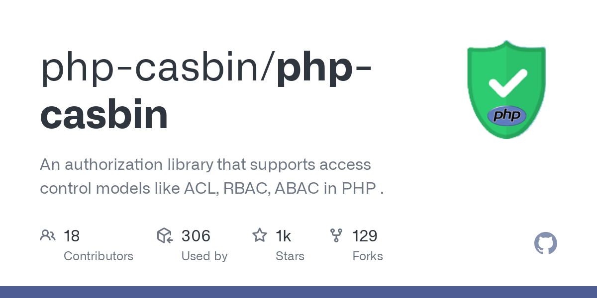 PHP-Casbin v4.0.0 发布，支持 ACL、RBAC、ABAC 等模型的访问控制框架 - 技术圈1024 - 博客园