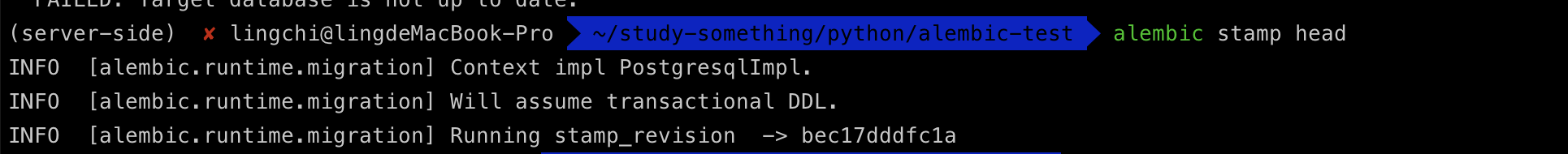 实践操作alembic数据库迁移增删改查以及协同开发 - zpchcbd - 博客园