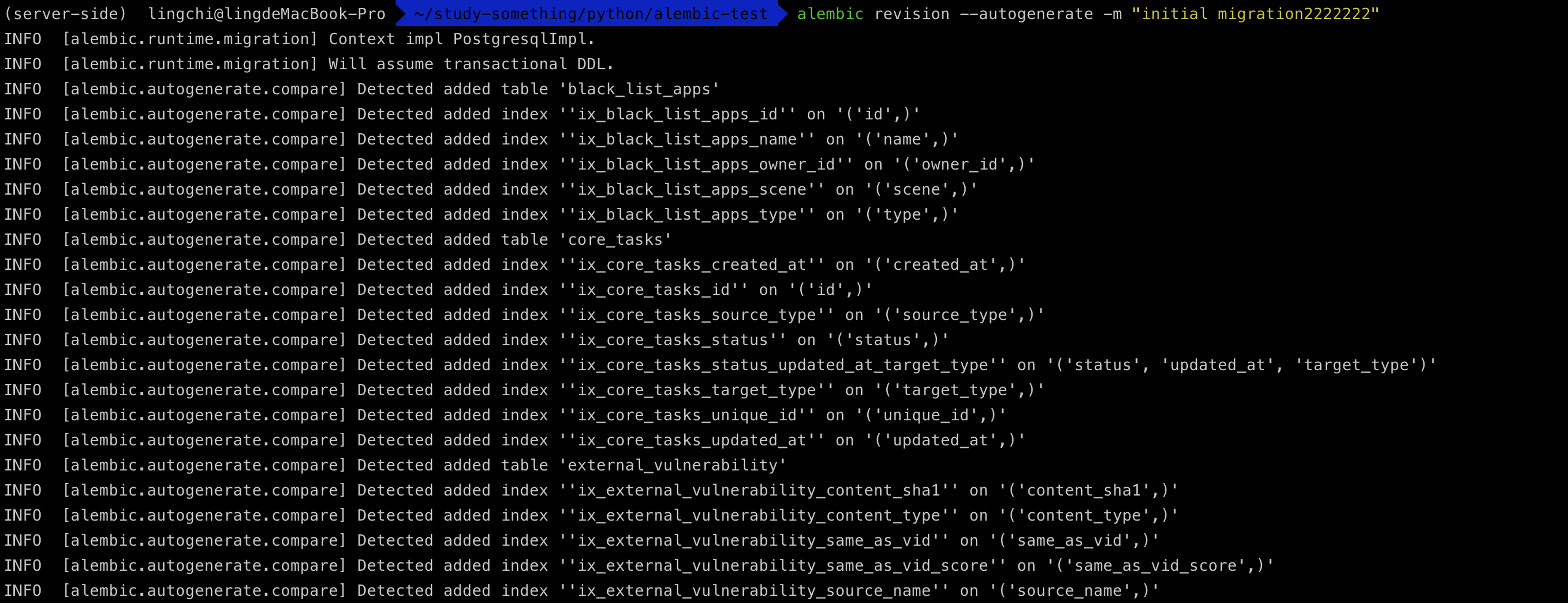 实践操作alembic数据库迁移增删改查以及协同开发 - zpchcbd - 博客园