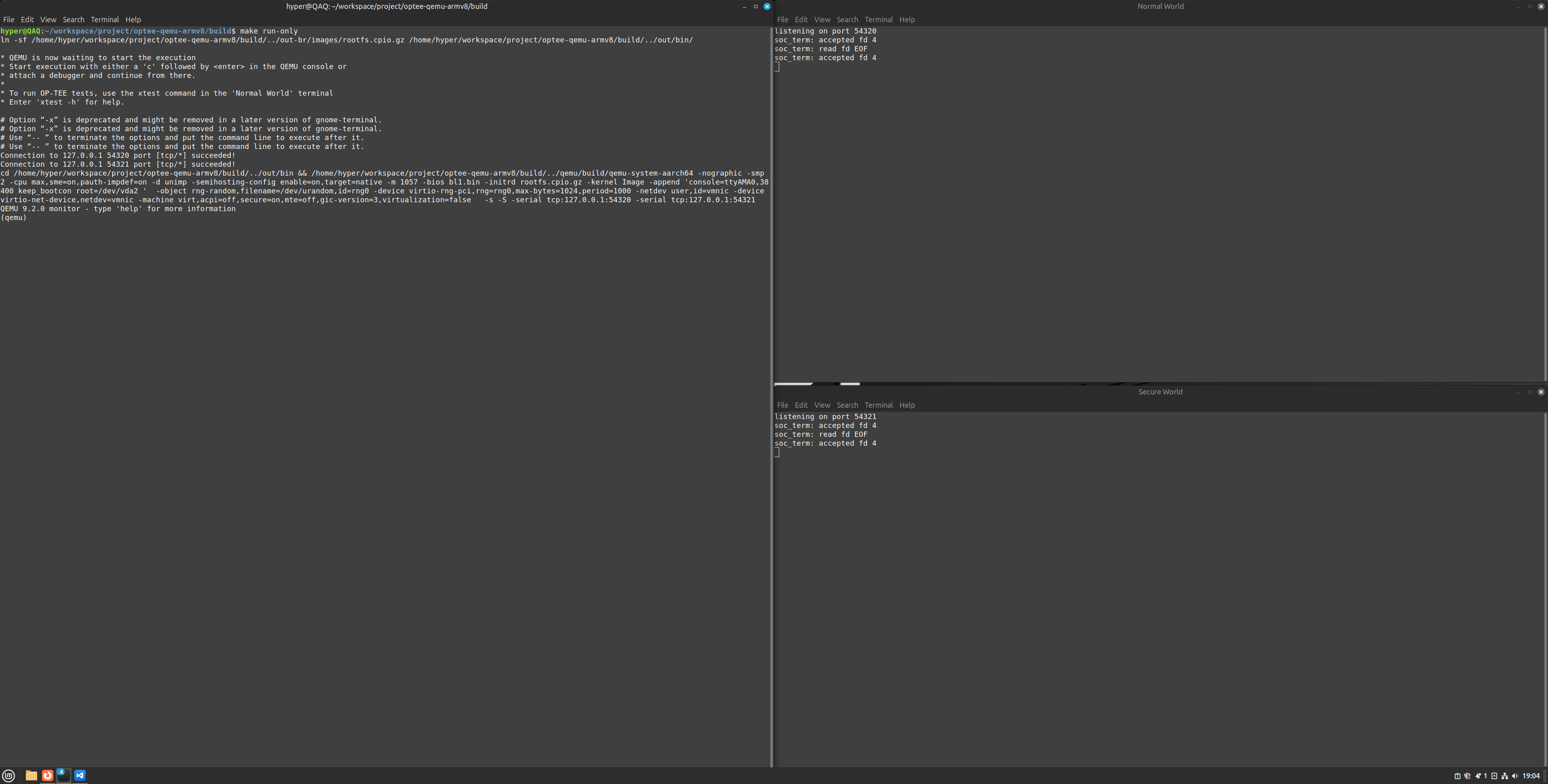 Run OP-TEE using QEMU for Armv8-A on a local Linux PC(VM) - Avalon-Nausica - 博客园