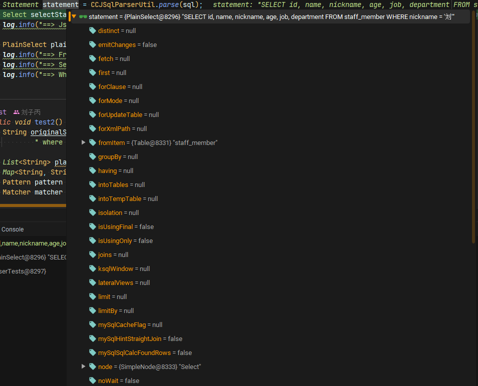 使用 JSqlParser 解析 SQL 语句 - Higurashi-kagome - 博客园