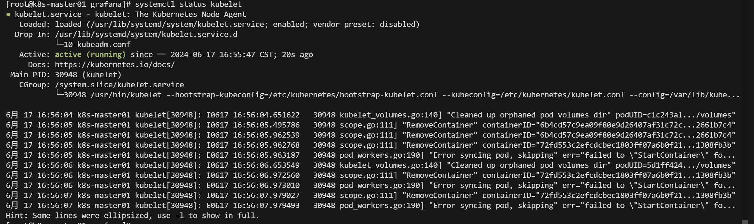 K8s重启kubelet报错 Command Failed Errfailed To Parse Kubelet Flag Unknown Flag Network 3188