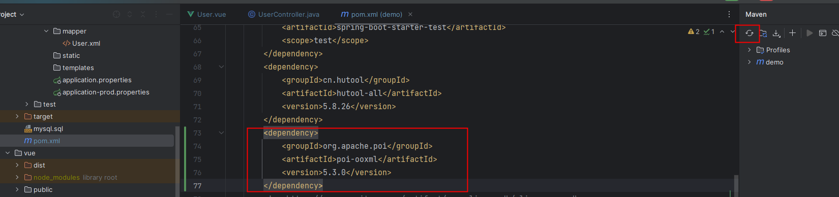 Springboot Vue前后端分离项目:导出功能报错request Processing Failed Re