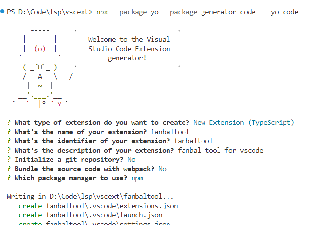 VSCode 自定义插件开发无法使用 yo code 创建插件默认模板的解决办法 - fanbal - 博客园