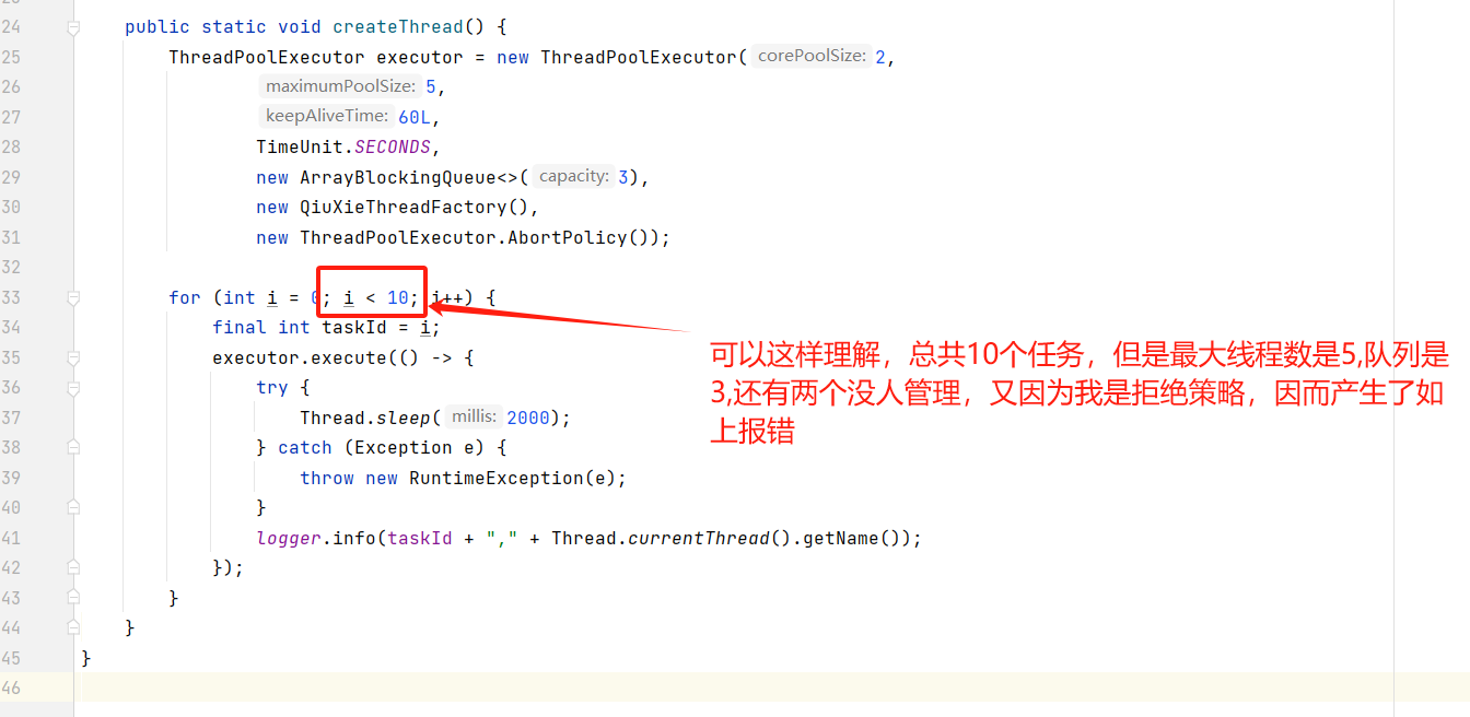 rejected from java.util.concurrent.ThreadPoolExecutor@4ee285c6[Running, pool size = 5, active ...