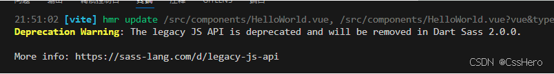 vite中sass警告JS API过期 - 测试小萌新一枚 - 博客园