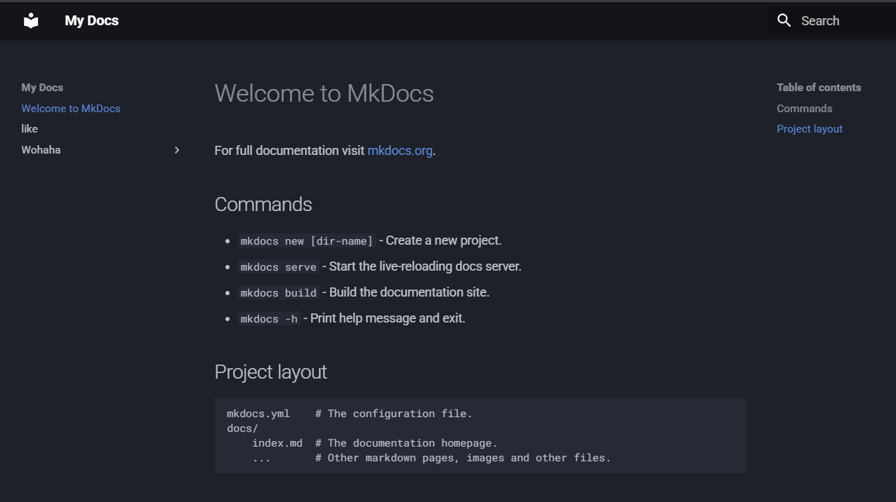 mkdocs-material 静态生成器 简易安装教程 - 彭成刚 - 博客园