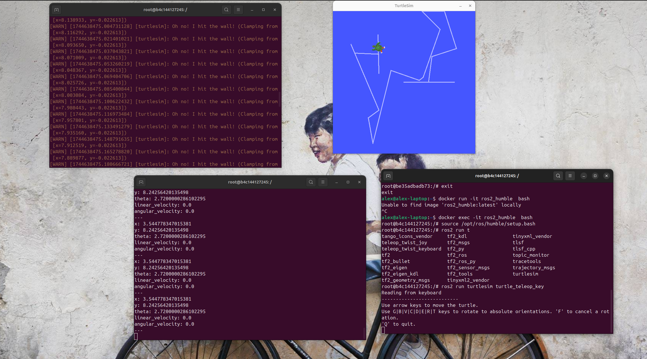 ROS2 docker 小乌龟 - 周文靖 - 博客园