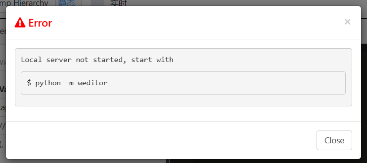 解决Weditor无法连接手机/模拟器报错：Local server not started, start with？ - 零零六七 - 博客园