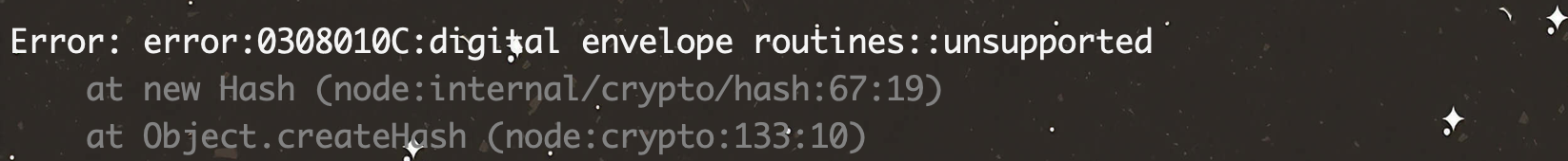vuepress 报错error:0308010C:digital envelope routines::unsupported_error: error:0308010c:digital ...