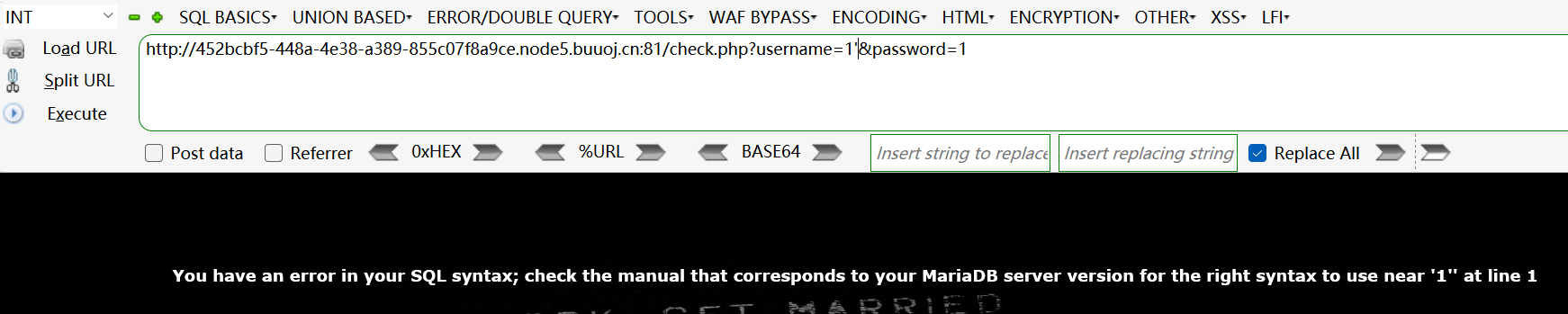 CTF练习日记——[极客大挑战 2019]EasySQL - 大熊和小兔子 - 博客园