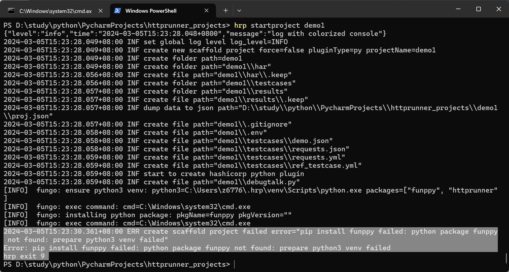 httpRunner-v4 入门-部署环境、创建项目、运行demo。 - 坚固的大兴 - 博客园