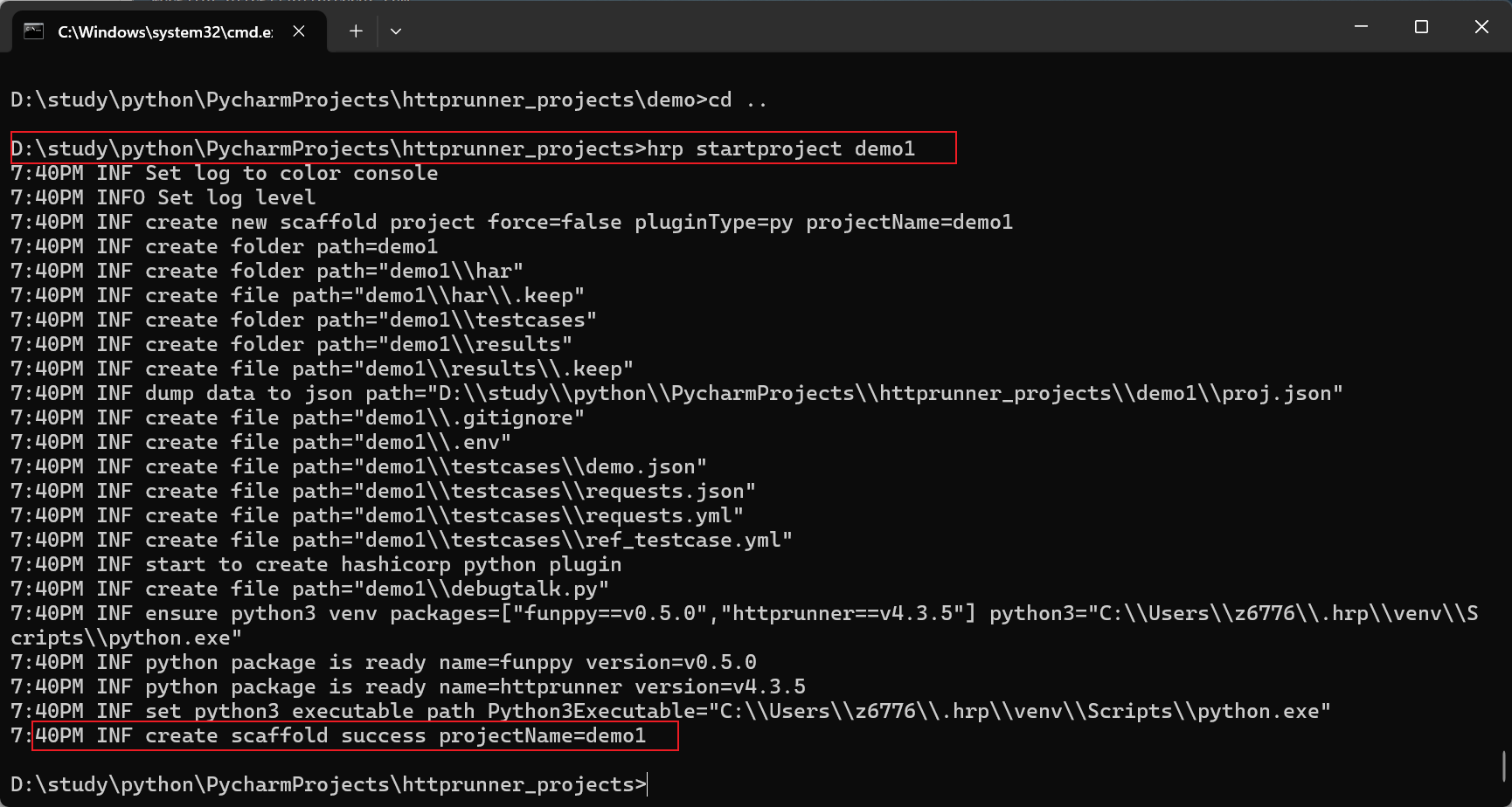 httpRunner-v4 入门-部署环境、创建项目、运行demo。 - 坚固的大兴 - 博客园