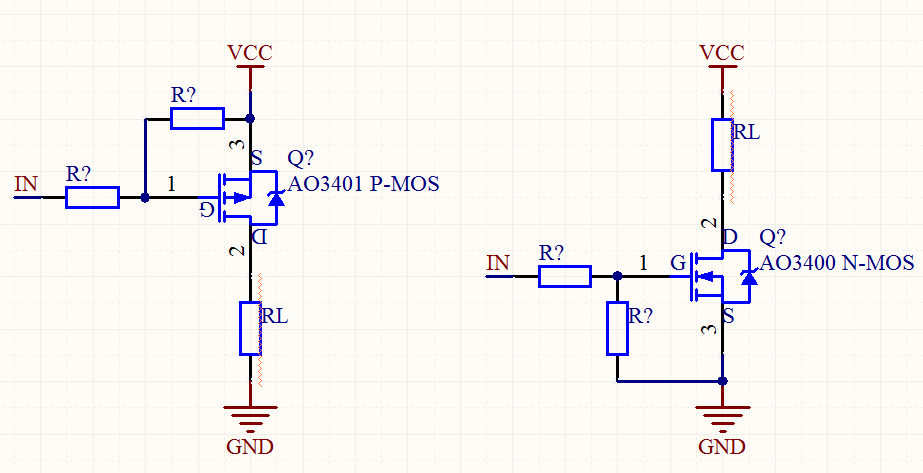 NPN PNP N-MOS P-MOS 开关应用中,负载的接法 - 一毛九牛 - 博客园