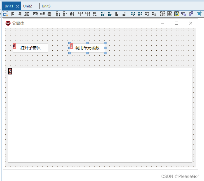 Delphi主窗体打开窗体及调用其他单元中的方法 - pleaseGo - 博客园