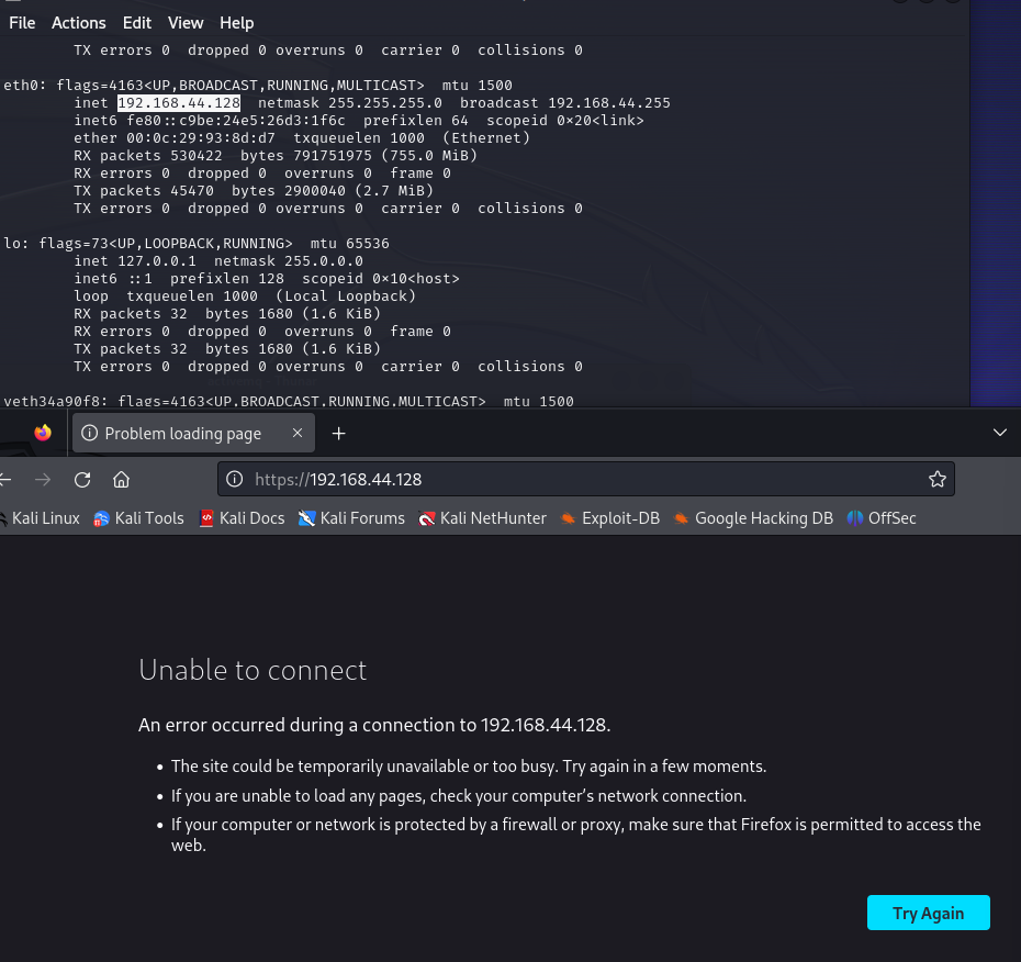 在kali系统中，使用vulhub时，docker容器启动成功，访问url却无法连接的问题 - 痕心 - 博客园