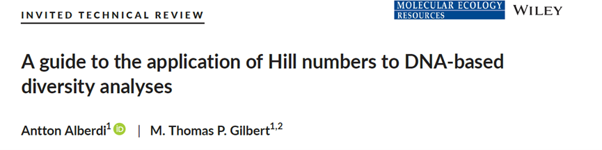 文献翻译1——Hill numbers在基于DNA的多样性分析中的应用指南 - 瑞rui学习客栈 - 博客园
