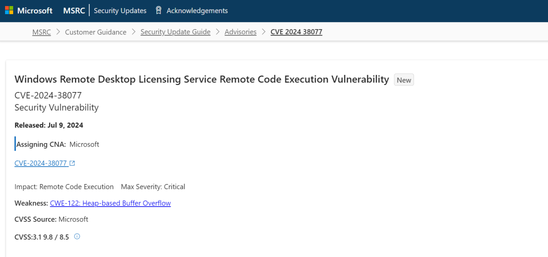 高危漏洞CVE-2024-38077的修复指南 - Linux学习的那些事儿 - 博客园