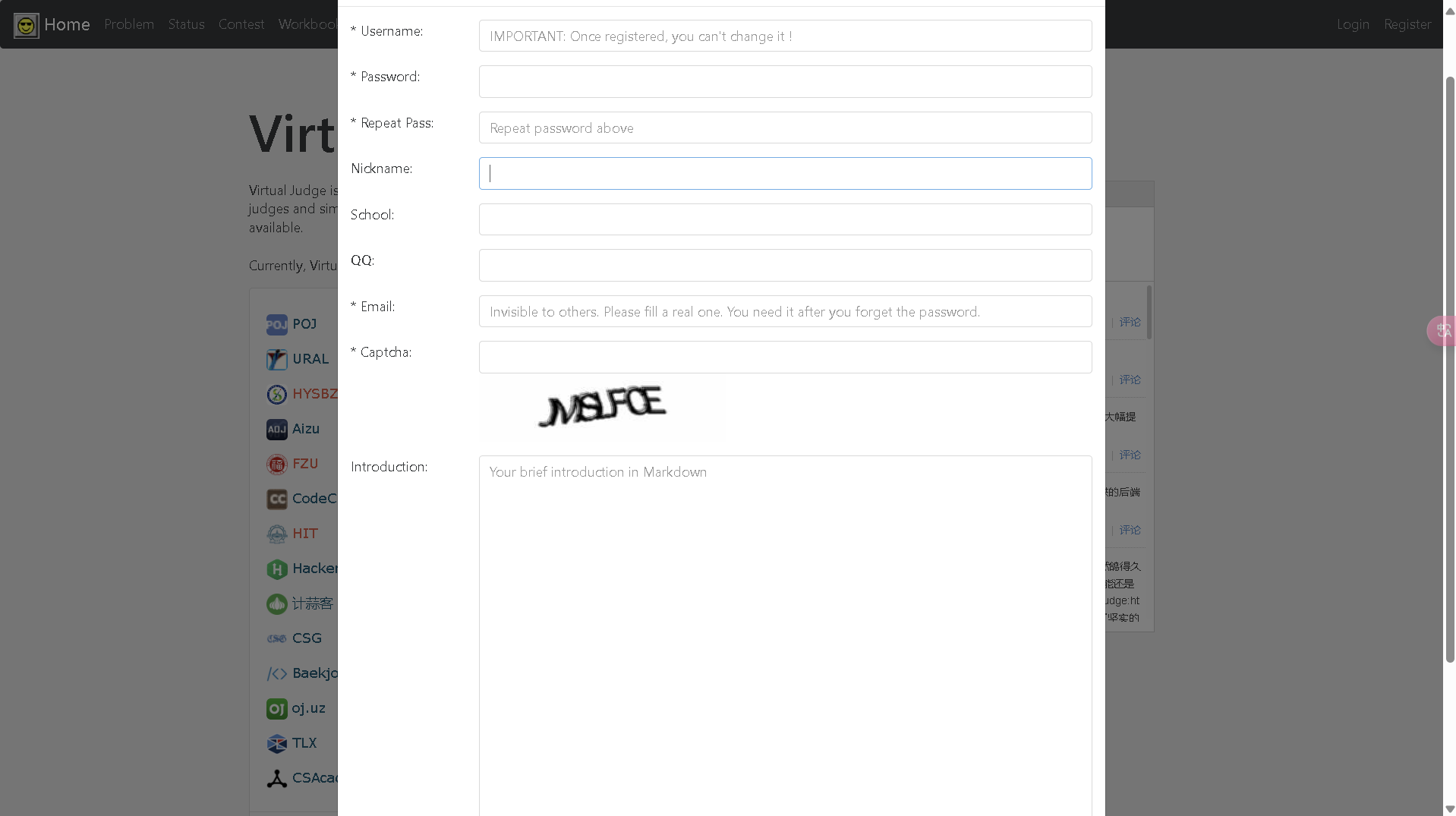 Vjudge 注册与绑定の急速教程 - aminuosi - 博客园