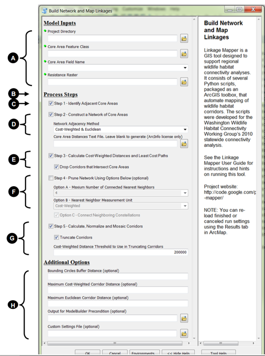 Linkage Pathways Tool of the Linkage Mapper Toolbox——part1 - 单木夕 - 博客园