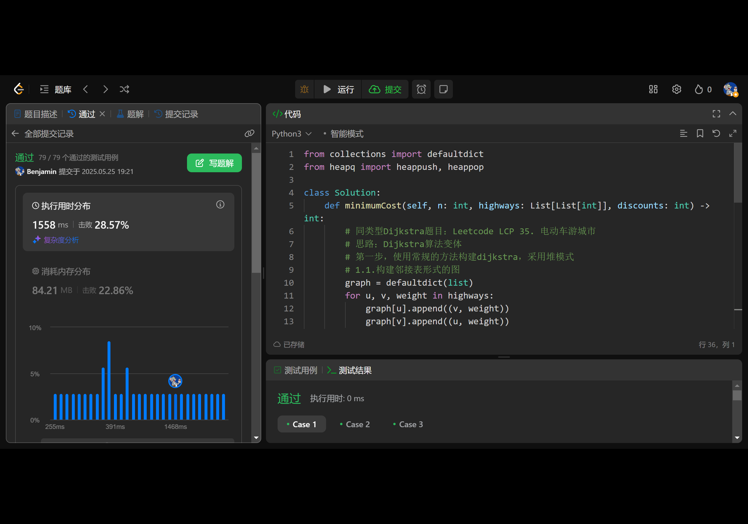 Leetcode 2093. 前往目标城市的最小费用 - Geek0070 - 博客园