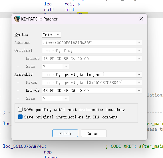 ida调用未调用的函数 修改传参 修改汇编 keypatch实现 main endp ; sp-analysis failed 读取寄存器 - bygeeee - 博客园
