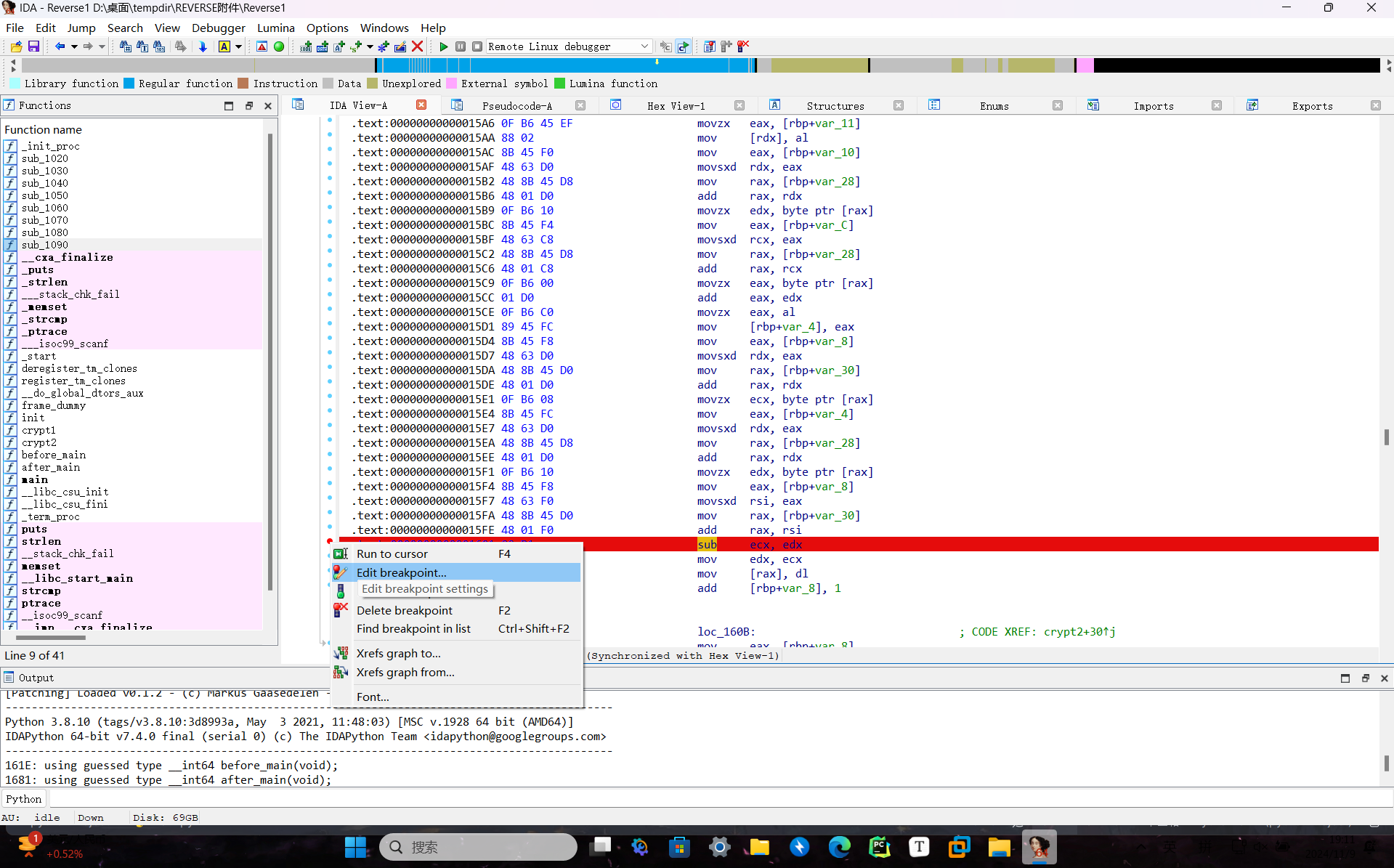 ida调用未调用的函数 修改传参 修改汇编 keypatch实现 main endp ; sp-analysis failed 读取寄存器 - bygeeee - 博客园