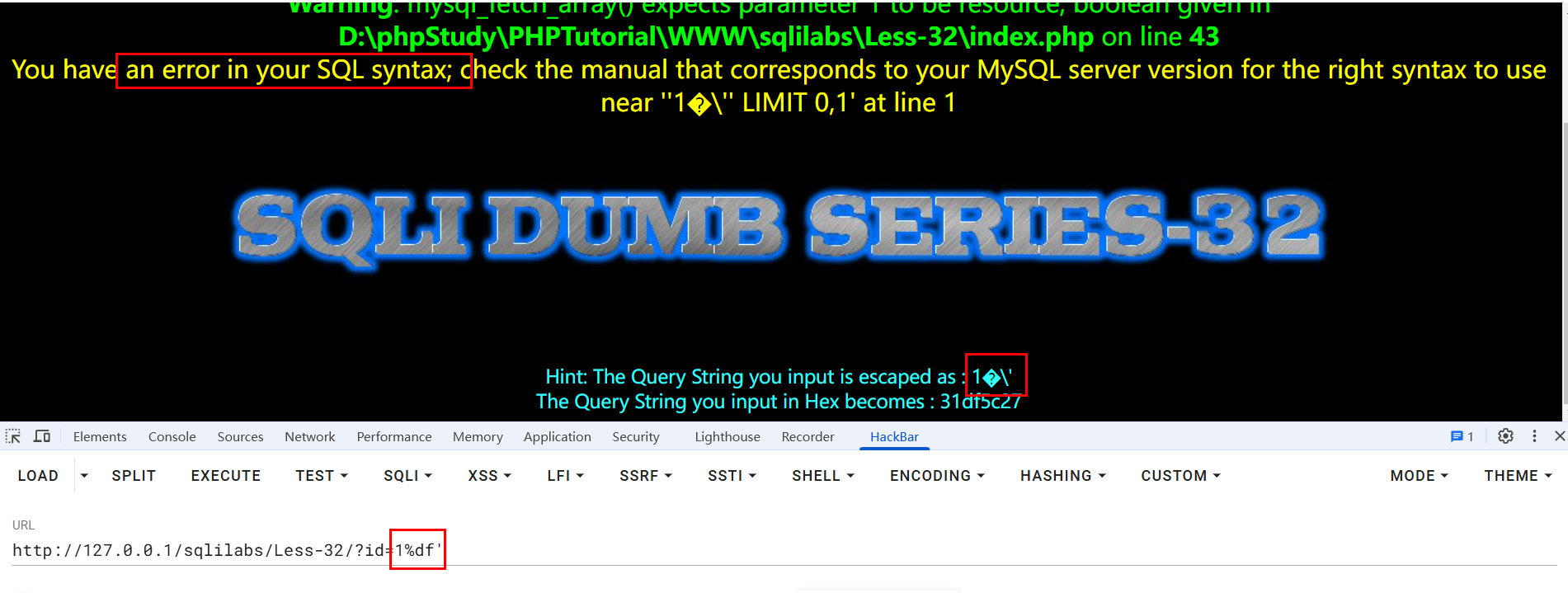 宽字节注入 sqli-lab lesson 32 - 小圣爱学习 - 博客园