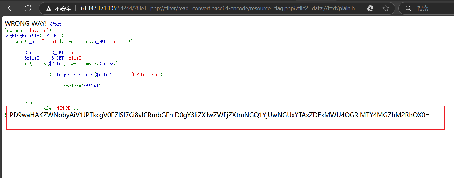 web10-fileclude (php://filter+file_get_contents函数+data://协议) - sun010 - 博客园