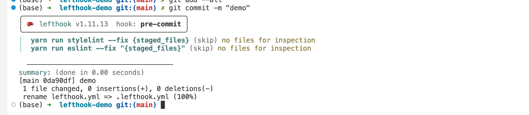 lefthook git hooks 管理器 - 荣锋亮 - 博客园