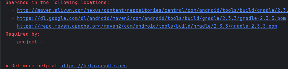 android:记录报错 Could not resolve all artifacts for configuration ':classpath' - le.li - 博客园